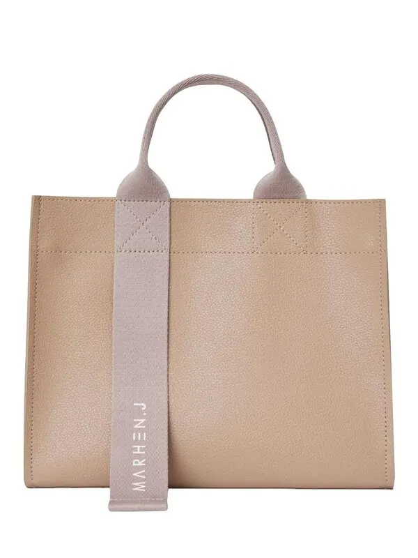 Marhen.j Neutrals Cindy Vegan Leather Sand Beige - Beige/black