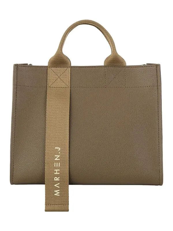 Marhen.j Neutrals Cindy Vegan Leather Taupe - Black
