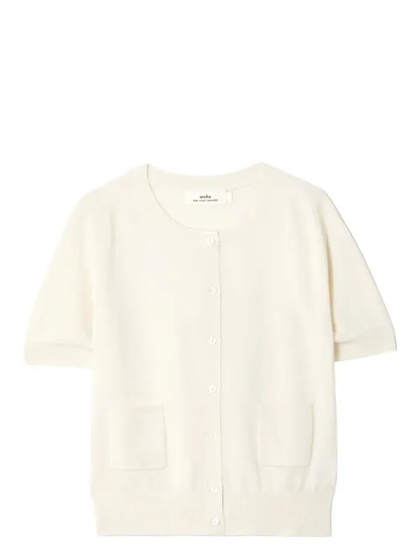 Arch4 Baby Goat Cashmere Cardigan - Neutrals