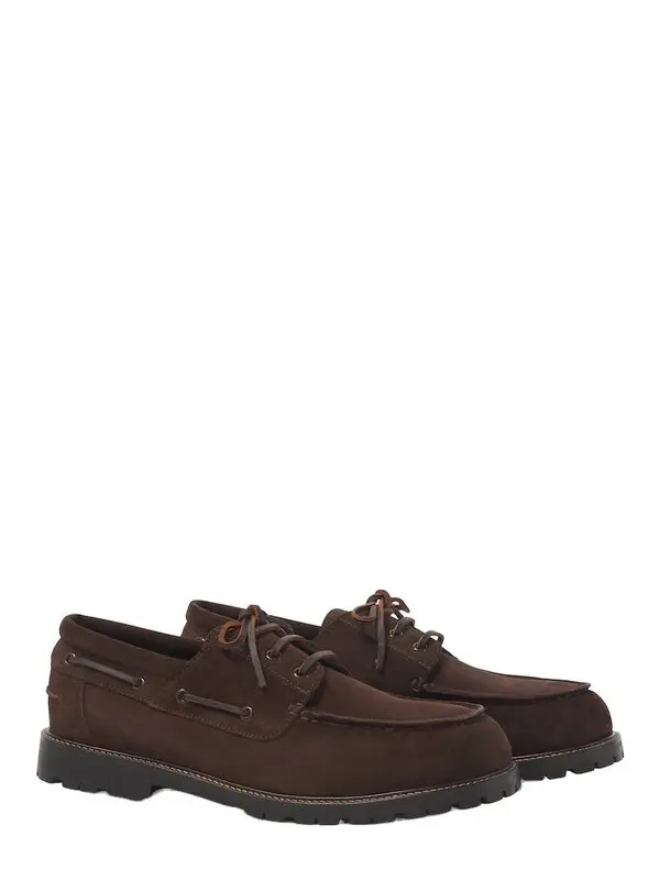 Studio Nicholson Guston Suede Boat Shoes - Brown