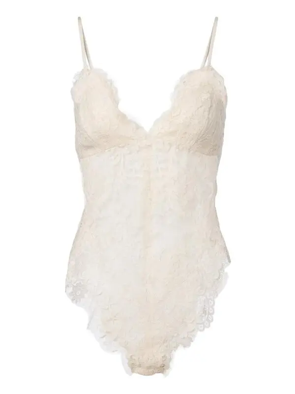 Zimmermann Lace Bodysuit - White