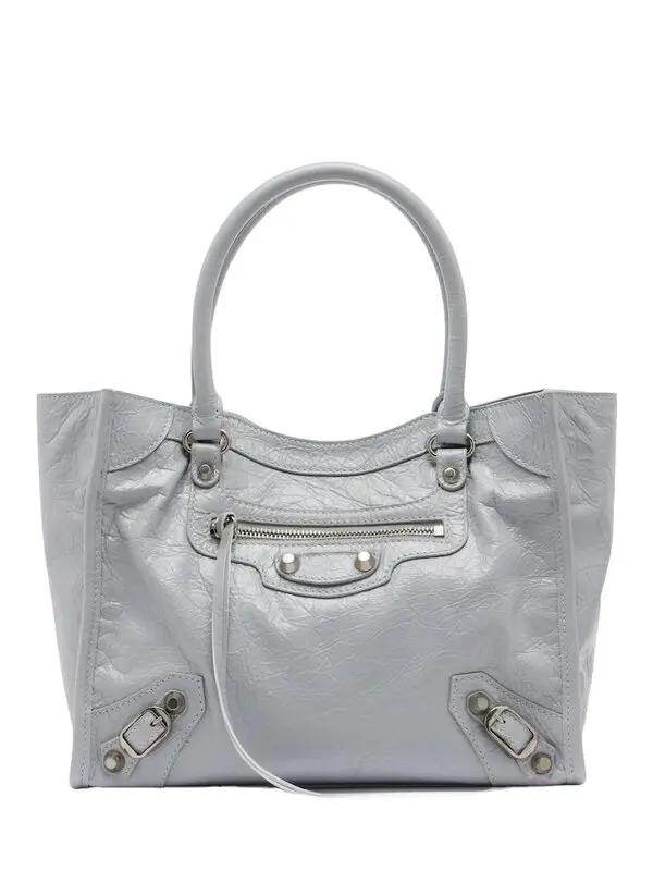 Balenciaga Le City Mini Leather Top-handle Bag - Grey