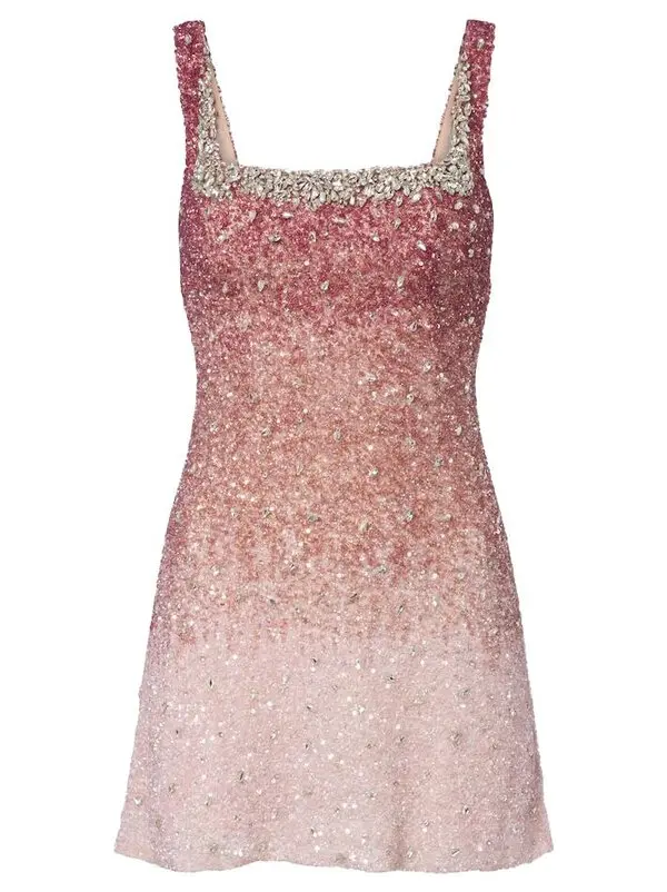 Rachel Gilbert Kaity Embellished Minidress - Pink