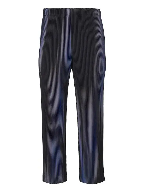 Issey Miyake Homme Plissé Pleated Straight-leg Trousers - Blue
