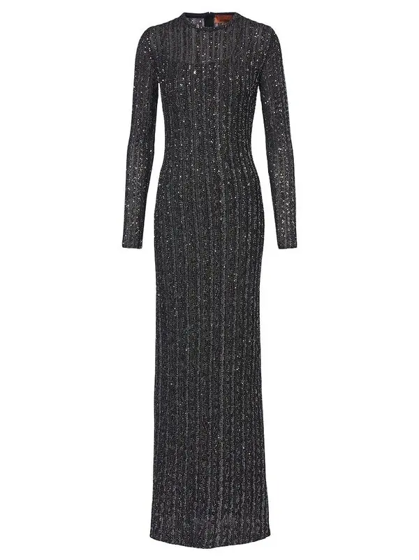 Missoni Sequined Knitted Gown - Multicoloured