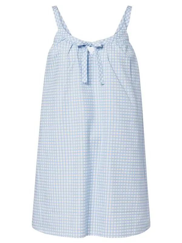 Posse Lila Gingham Cotton Minidress - Blue