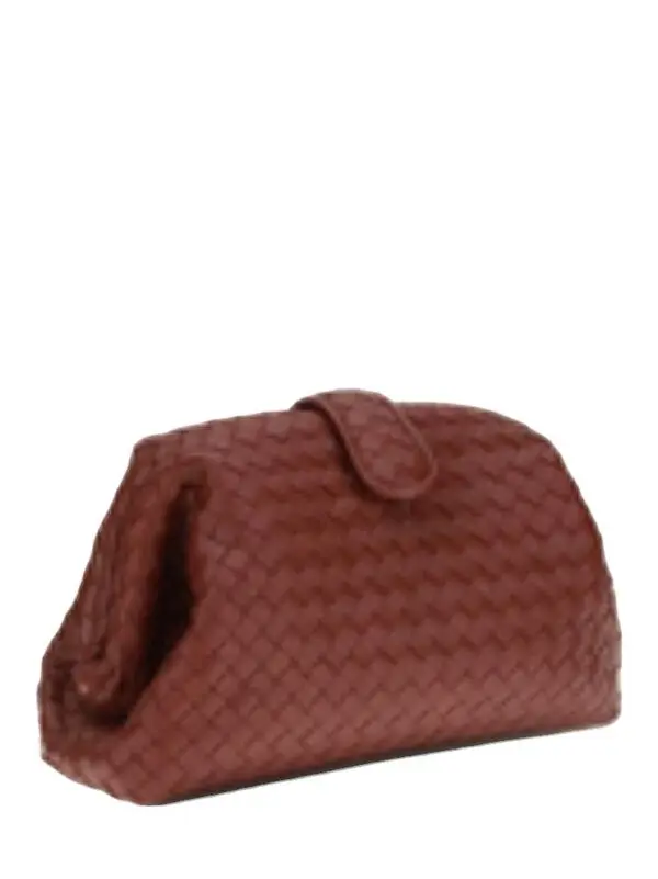 Bottega Veneta Lauren 1980 Small Leather Clutch - Red