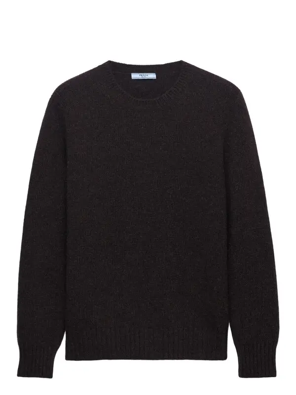 Prada Wool And Cashmere Crew-neck Sweater - Ebony