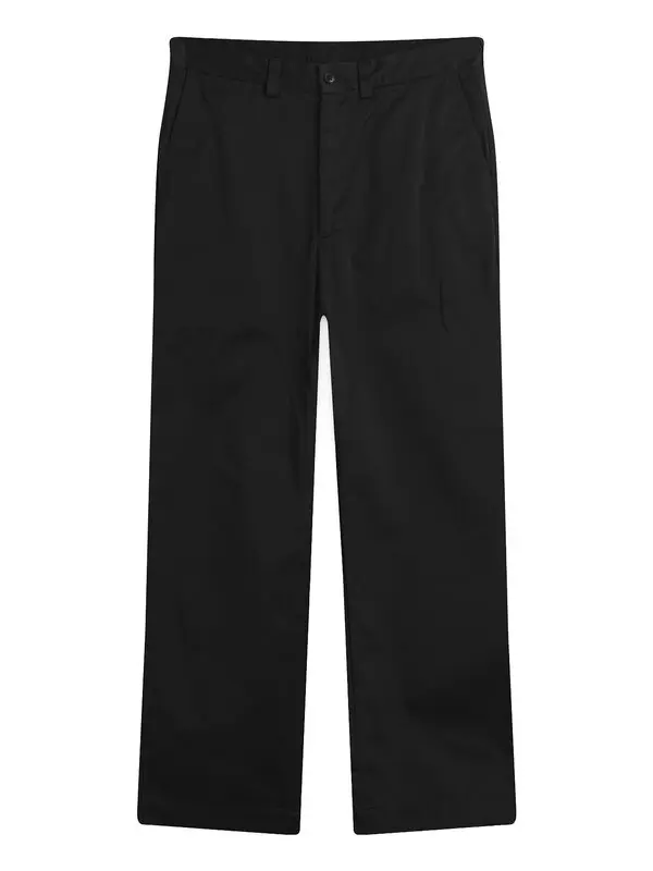 Nanamica Wide Straight Chino Trousers - Black