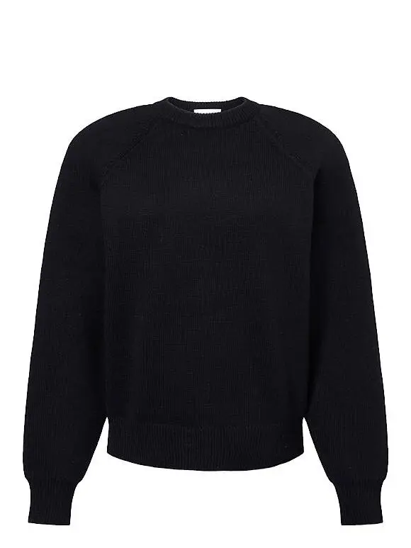 THE FRANKIE SHOP Lina Round-neck Wool-blend Jumper - Black