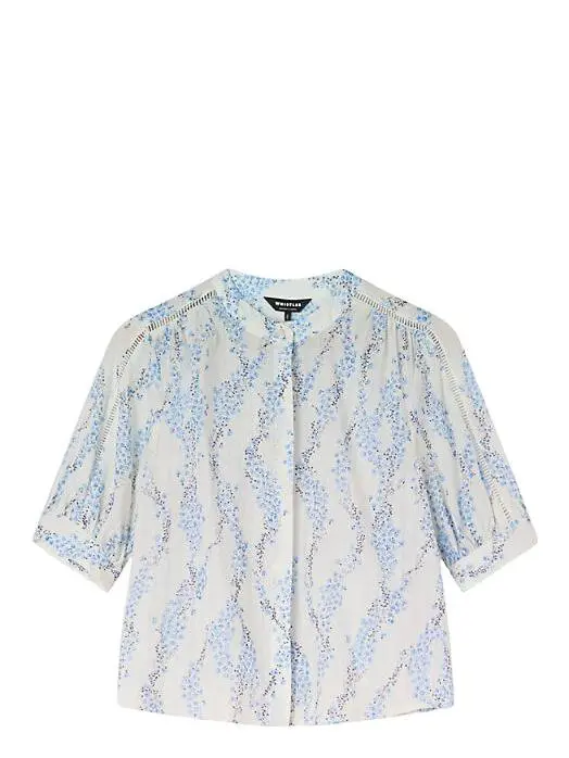 Whistles Textured Ditsy-stem Woven Shirt - Multi-coloured