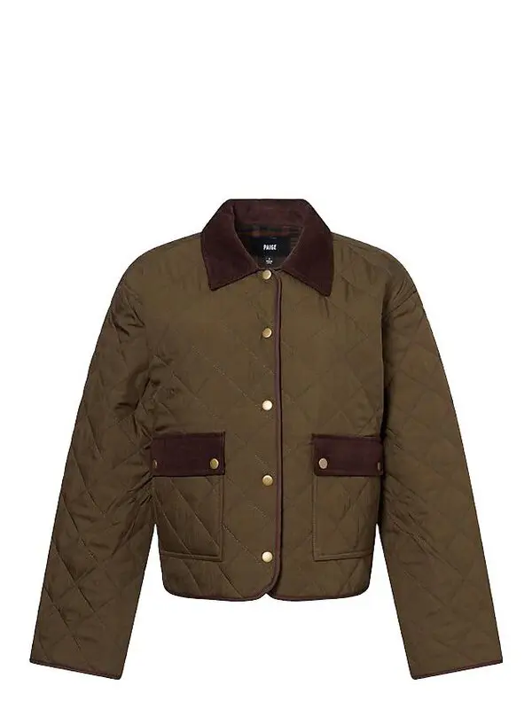 Paige Caleb Cropped Quilted Jacket - Fern