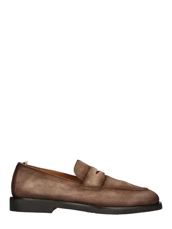 Officine Creative Suede Opera Flex Loafers - Brown