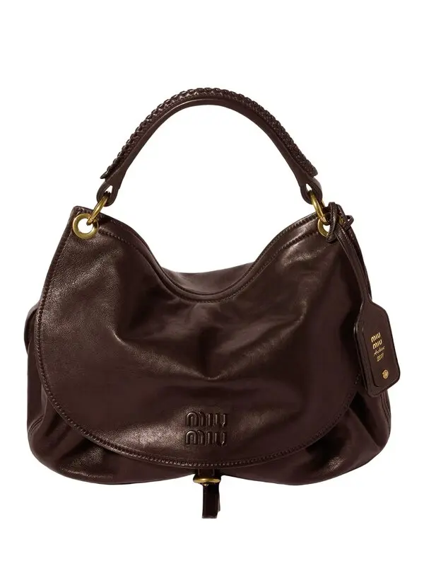 Miu Miu Leather Rendez-vous Shoulder Bag - Brown