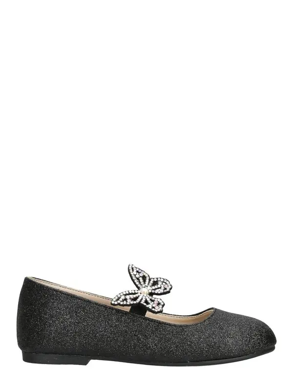 BABYWALKER Sparkle Butterfly Ballet Flats - Black