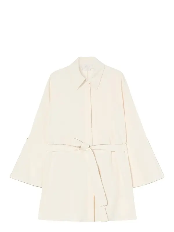 Marina Rinaldi Embellished Belted Blazer - Ivory