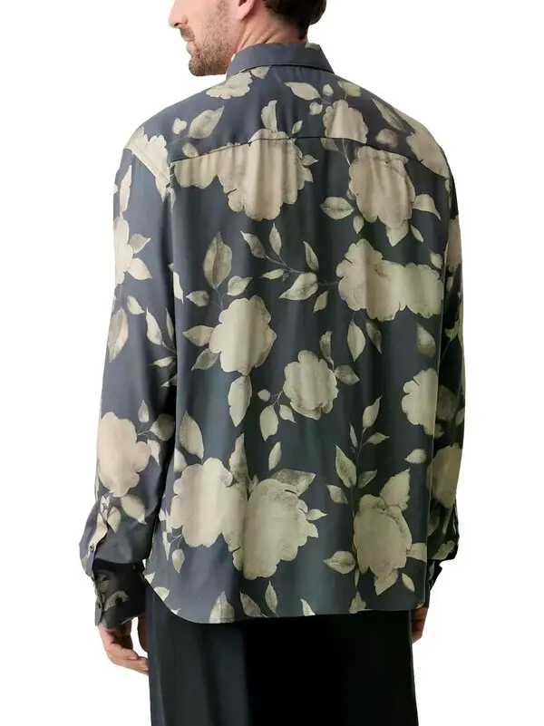 JOOP! Floral-print Long-sleeve Shirt - Blue