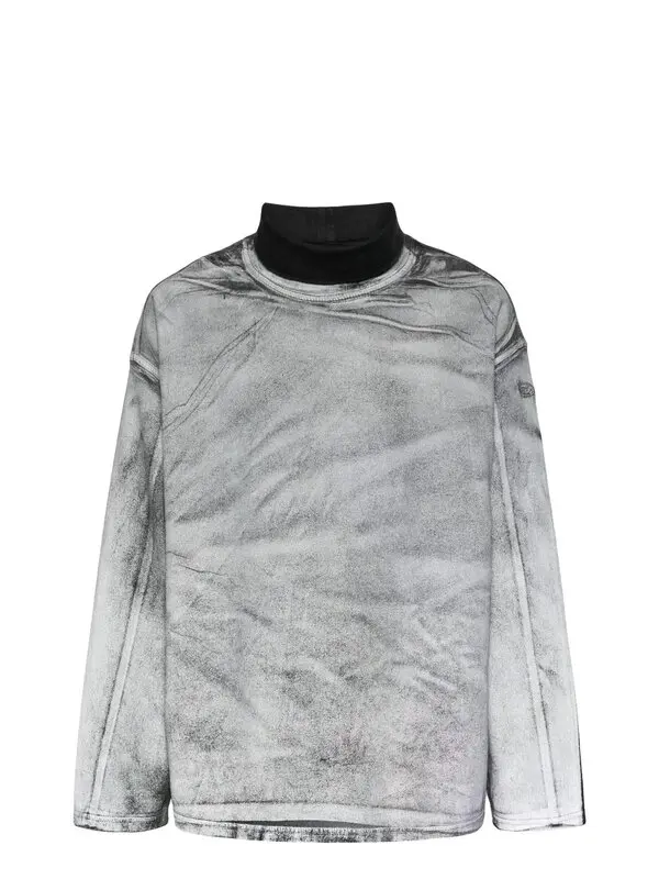 DIESEL® D-nlabelcol Reflective Sweatshirt - Grey