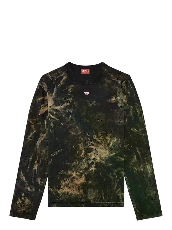DIESEL® T-crane-ls-n2 Cotton Sweatshirt - Black