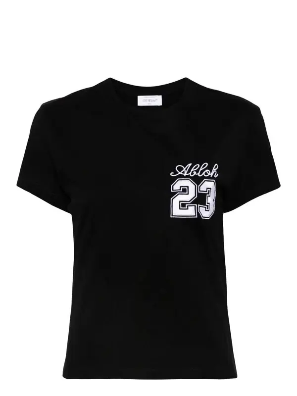 Off-White Logo-print Cotton T-shirt - Black
