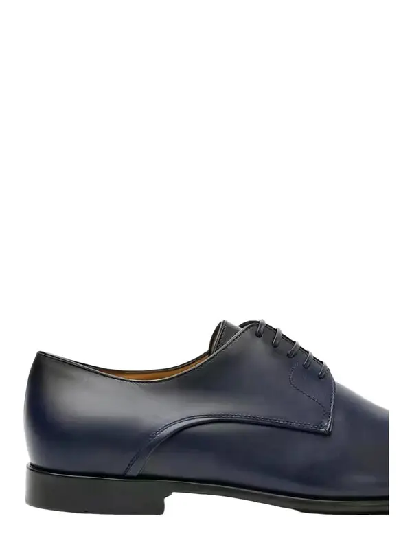 FERRAGAMO Fosco Leather Derby Shoes - Blue