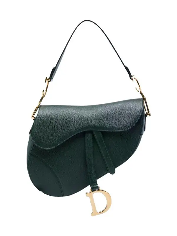 Dior 2019 Grained Calfskin Saddle Bag Shoulder Bag - Green