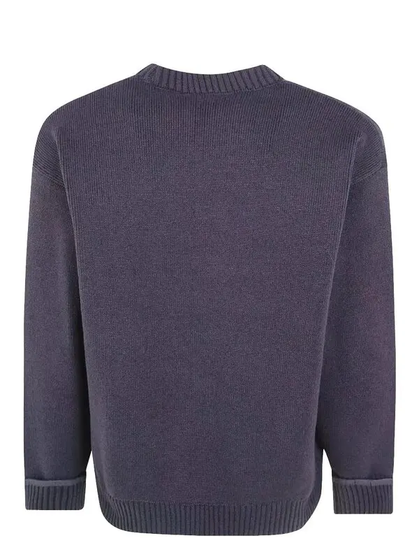 Rains Ribbed Knit Crew Neck Sweater - Black
