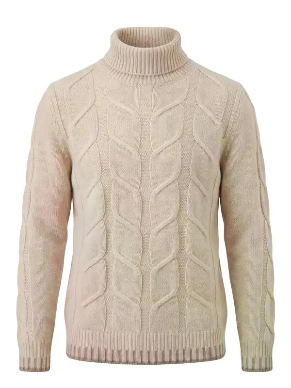 Altea Cable-knit Roll-neck Sweater - Neutrals