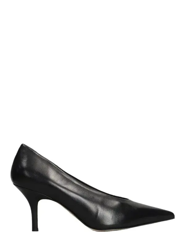 THE SELLER Pointed-toe Leather Stiletto Pumps - Black