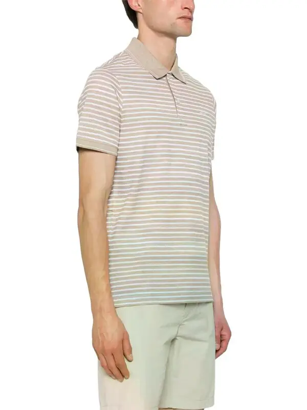 Paul & Shark Striped Polo Shirt - Neutrals