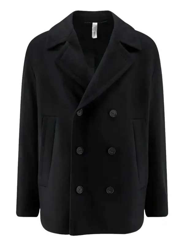 HEVO Double-breasted Coat - Black