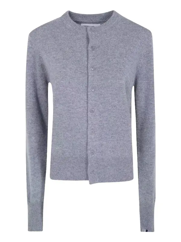 Extreme Cashmere Ribbed-trim Cashmere Cardigan - Grey