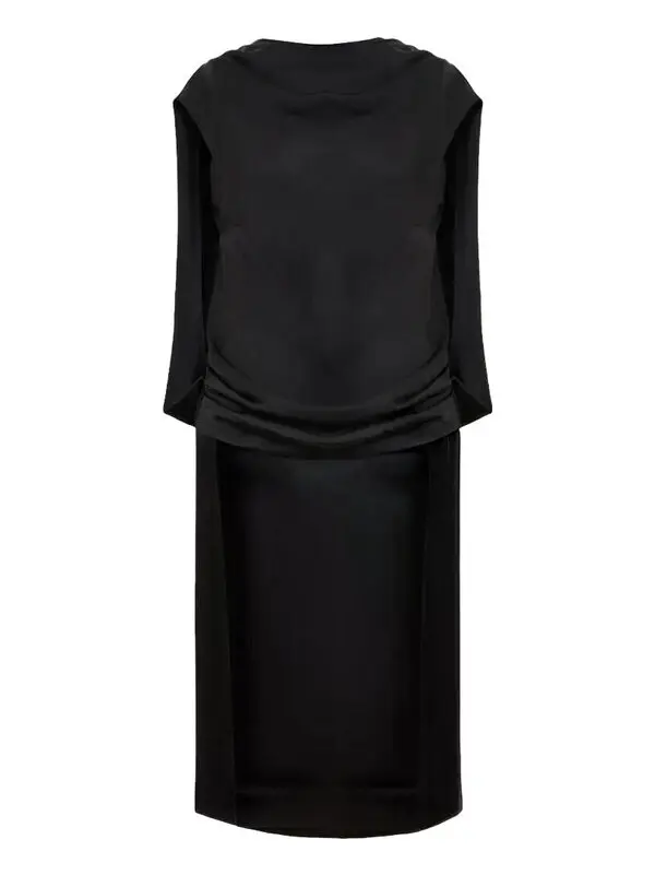 Simkhai Bella Draped Detail Tunic Top - Black