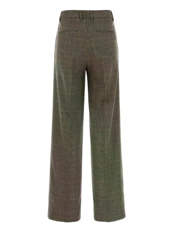 PT TORINO Lola Check Pattern Trousers - Brown