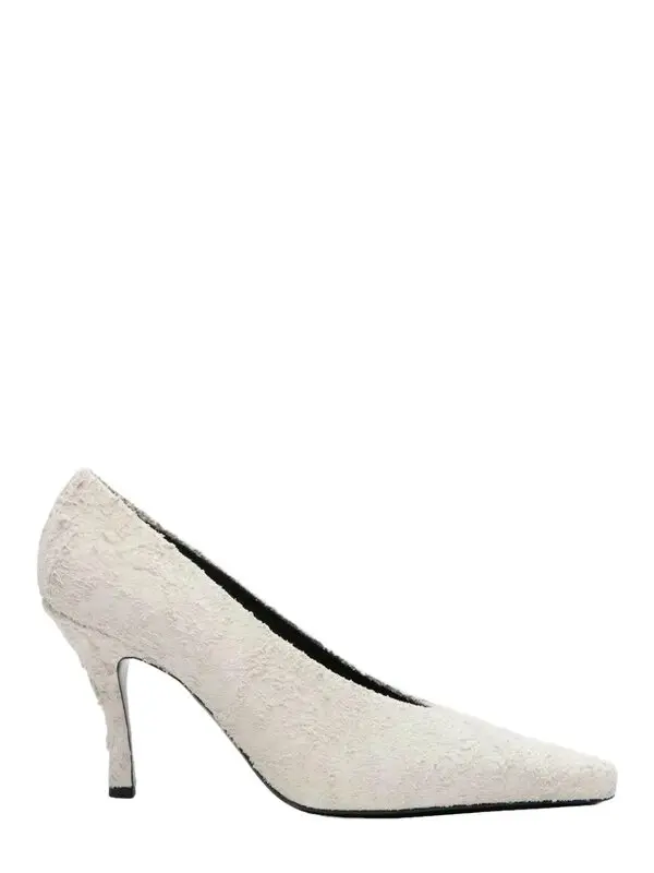 Loulou De Saison Faye Distressed Leather Pumps - Neutrals