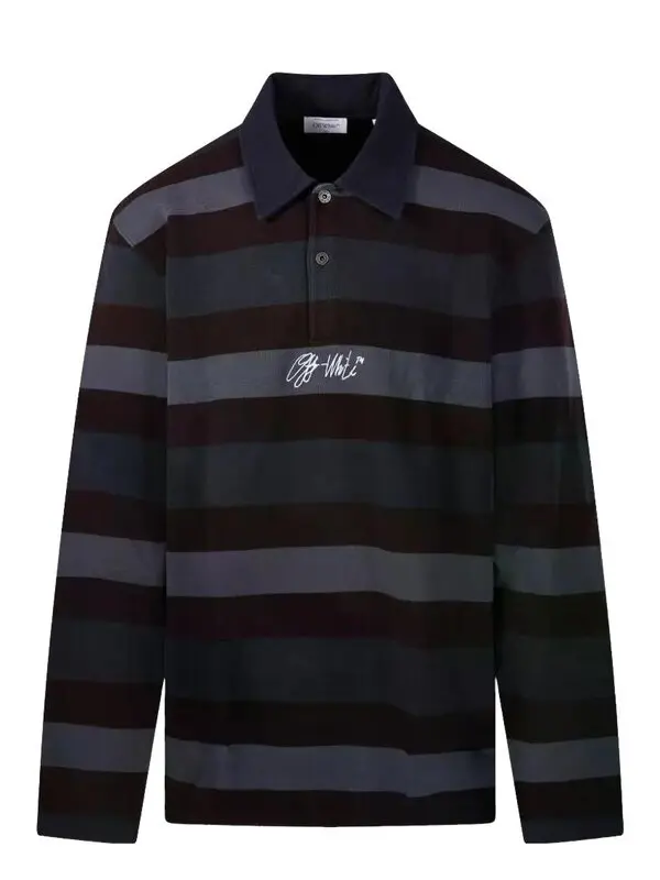 Off-White Striped Logo-embroidered Sweater - Black