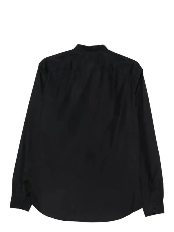 COSTUMEIN Mandarin-collar Concealed-fastening Shirt - Black