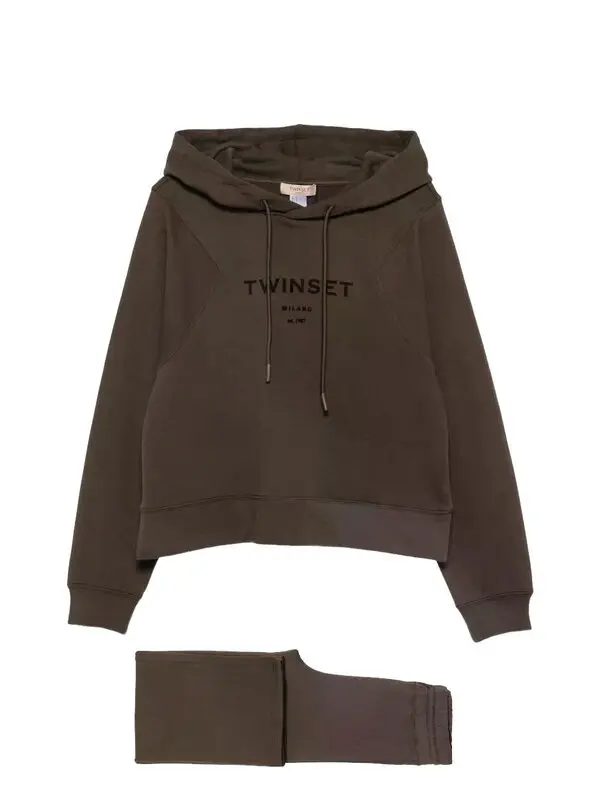 TWINSET Logo-print Drawstring Tracksuit - Brown