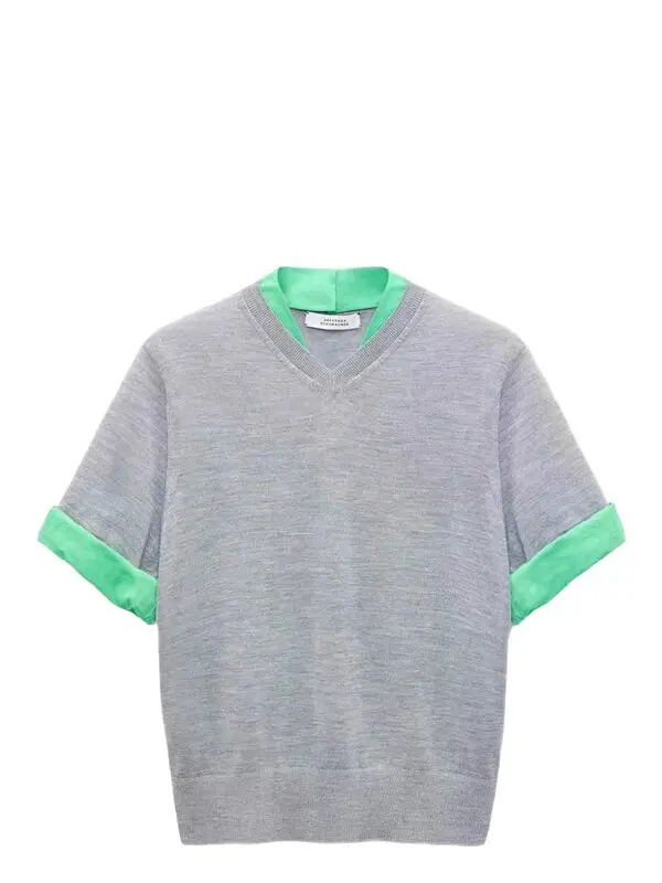 Dorothee Schumacher Layered-effect V-neck T-shirt - Grey
