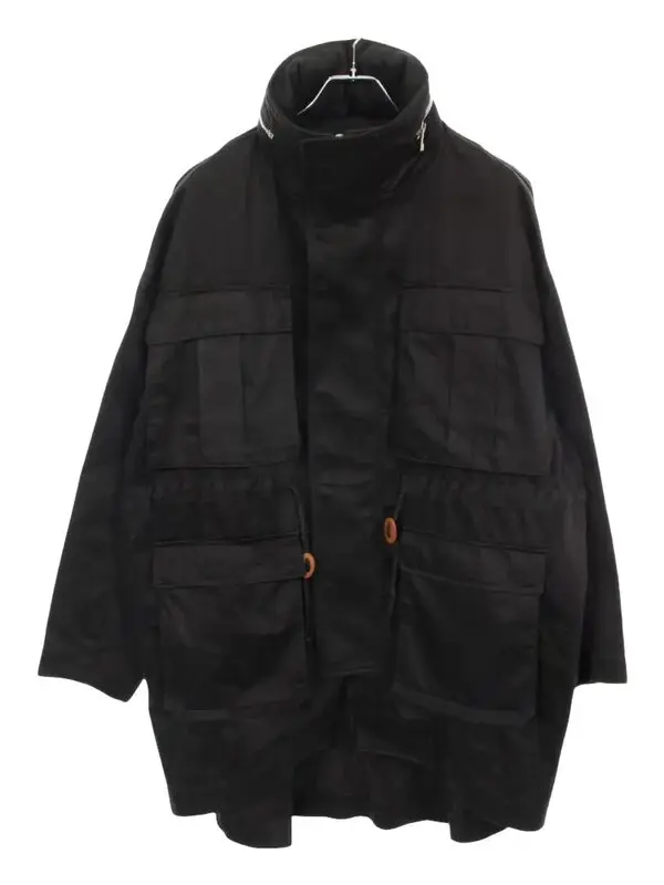 Loewe Multi-pocket Hooded Coat - Black