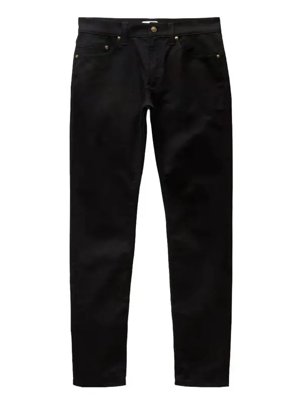 Versace Embroidered Medusa Slim Jeans - Black