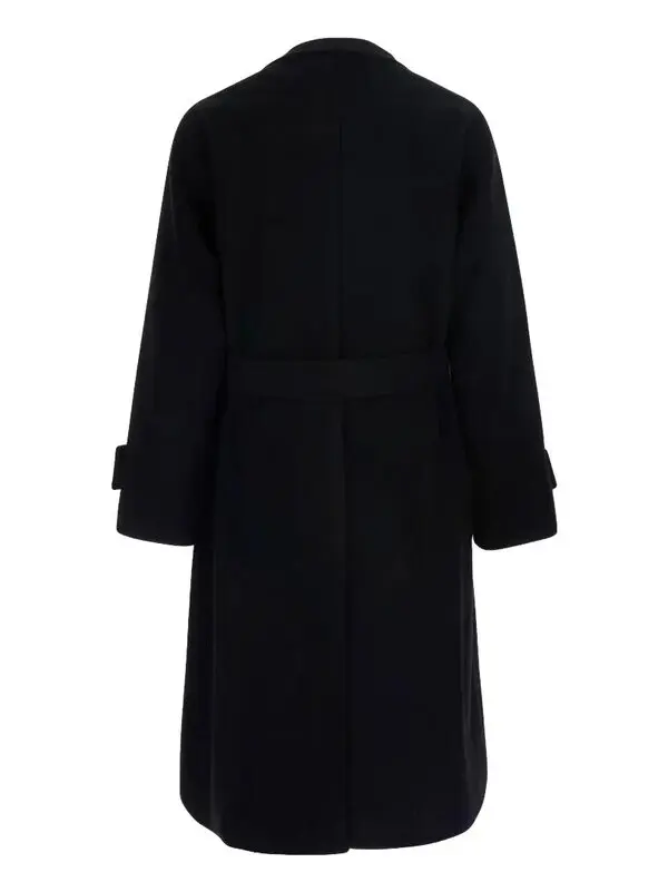 Tagliatore Double-breasted Belted Coat - Black