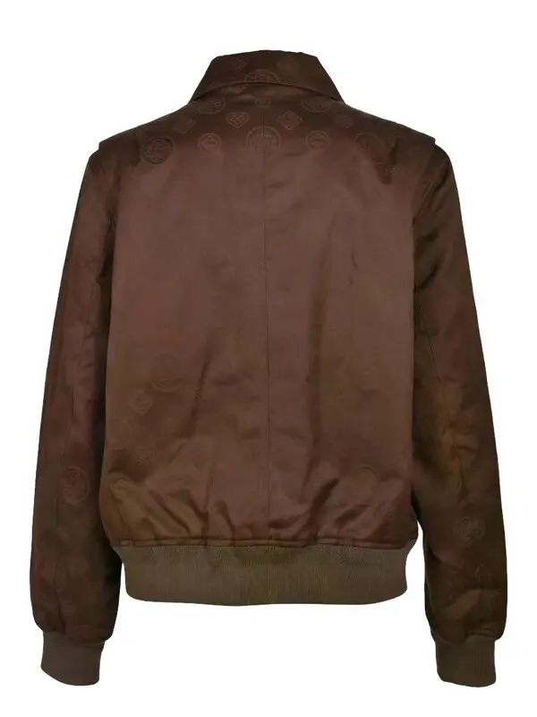 Casablanca Dark Monogram Cotton Blouson - Brown