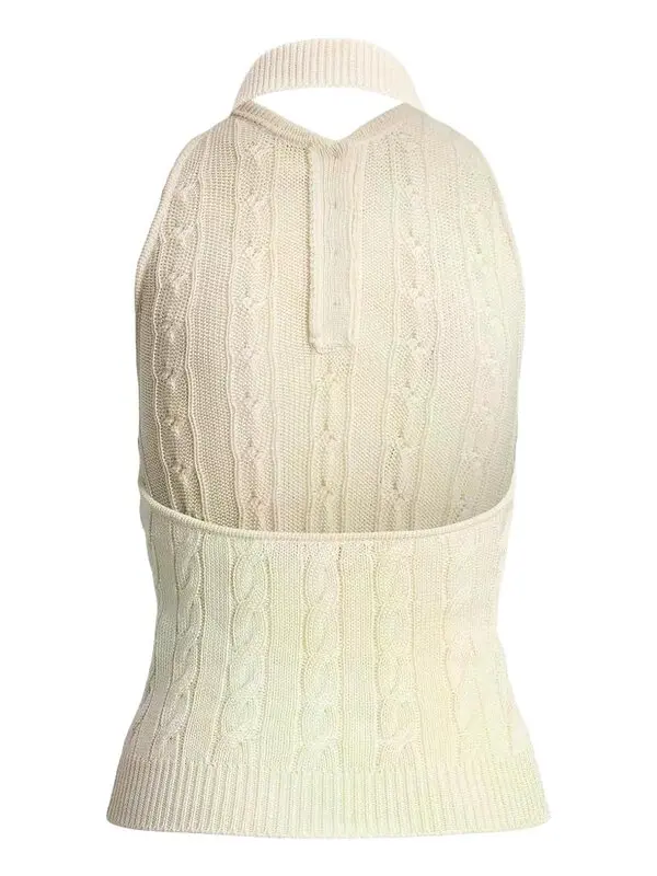 Polo Ralph Lauren Cable Knit Halter Jumper - Neutrals