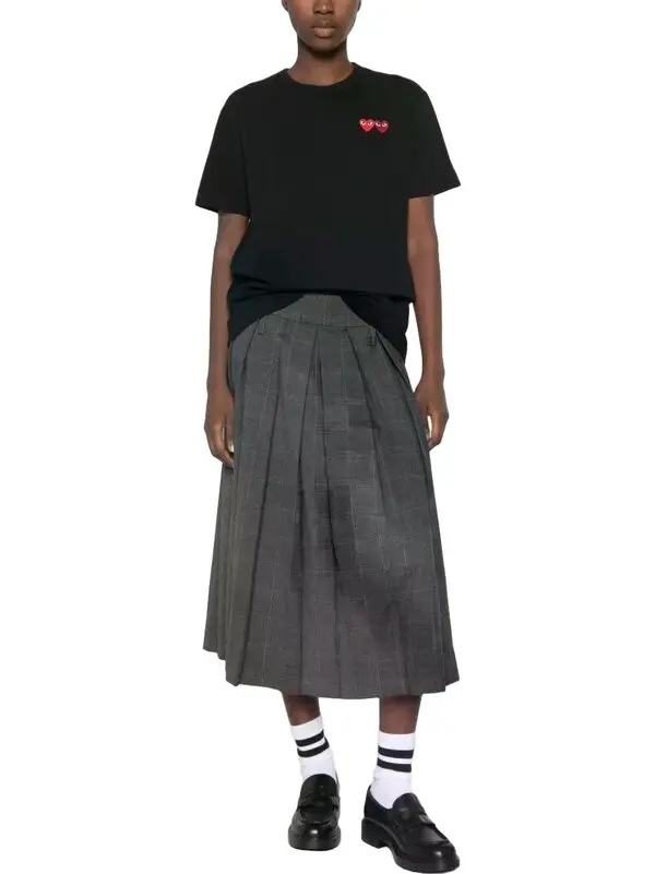 Play Comme Des Garcon Heart-patch T-shirt - Black