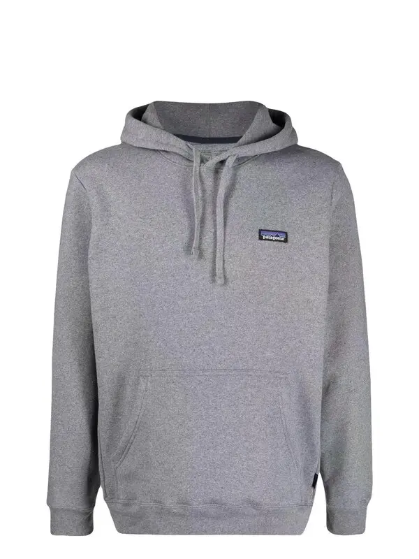 Patagonia Logo-patch Long-sleeved Hoodie - Grey