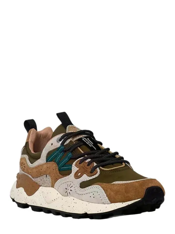 FLOWER MOUNTAIN Yamano 3 Panelled Sneakers - Brown