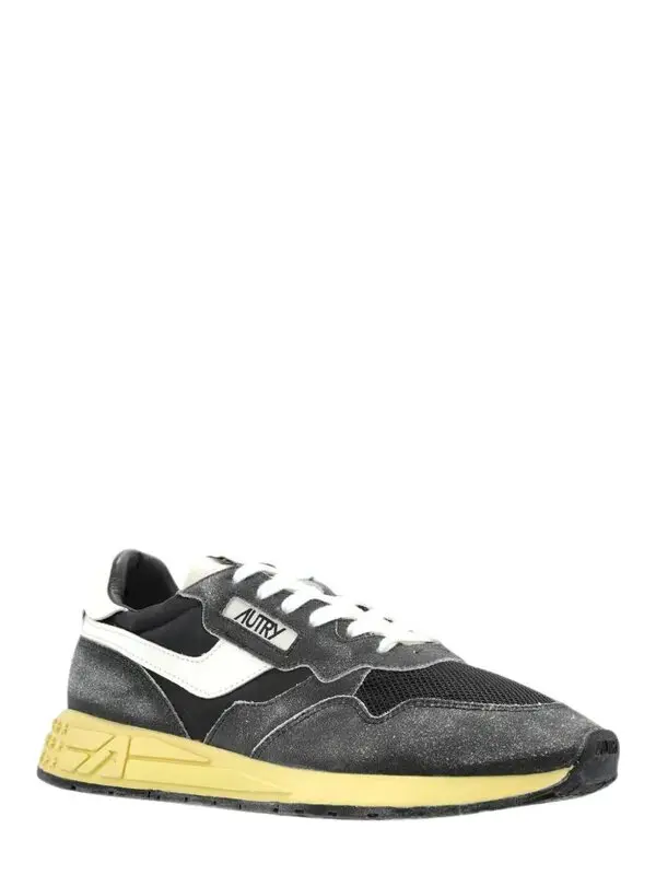 AUTRY Reelwind Low Sneakers In Nylon And Suede - Black