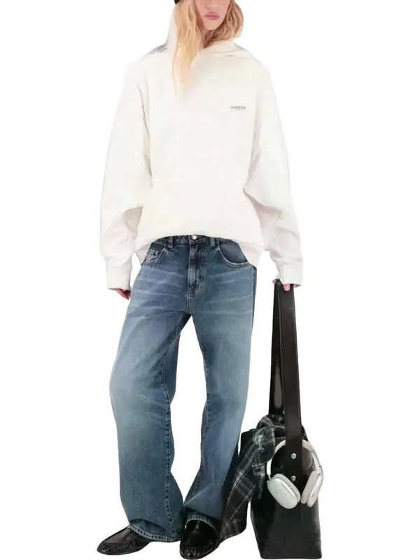 ICON DENIM LOS ANGELES Bea Faded-effect Wide-leg Jeans - Blue