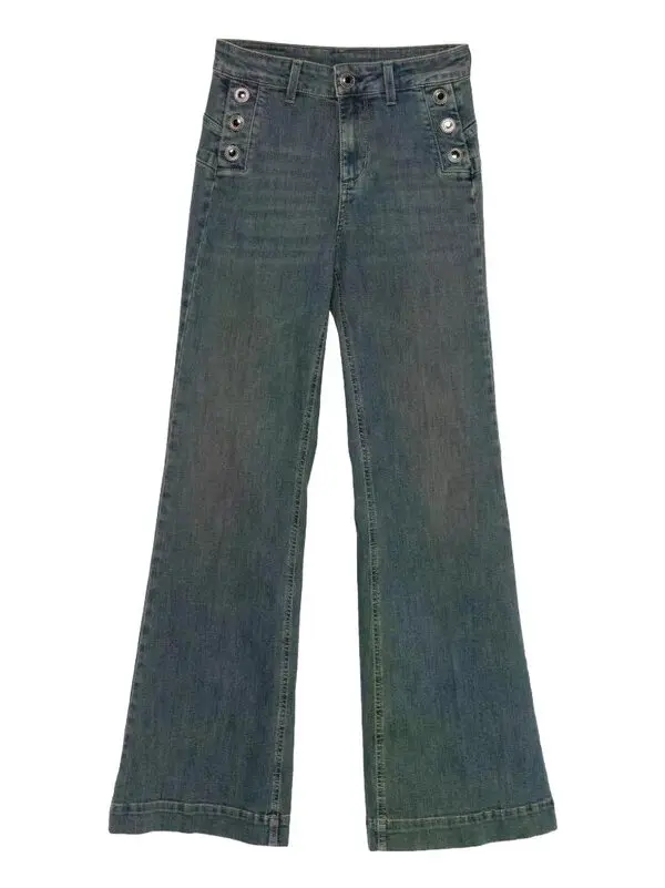 Liu Jo Button-detail Flared Jeans - Blue